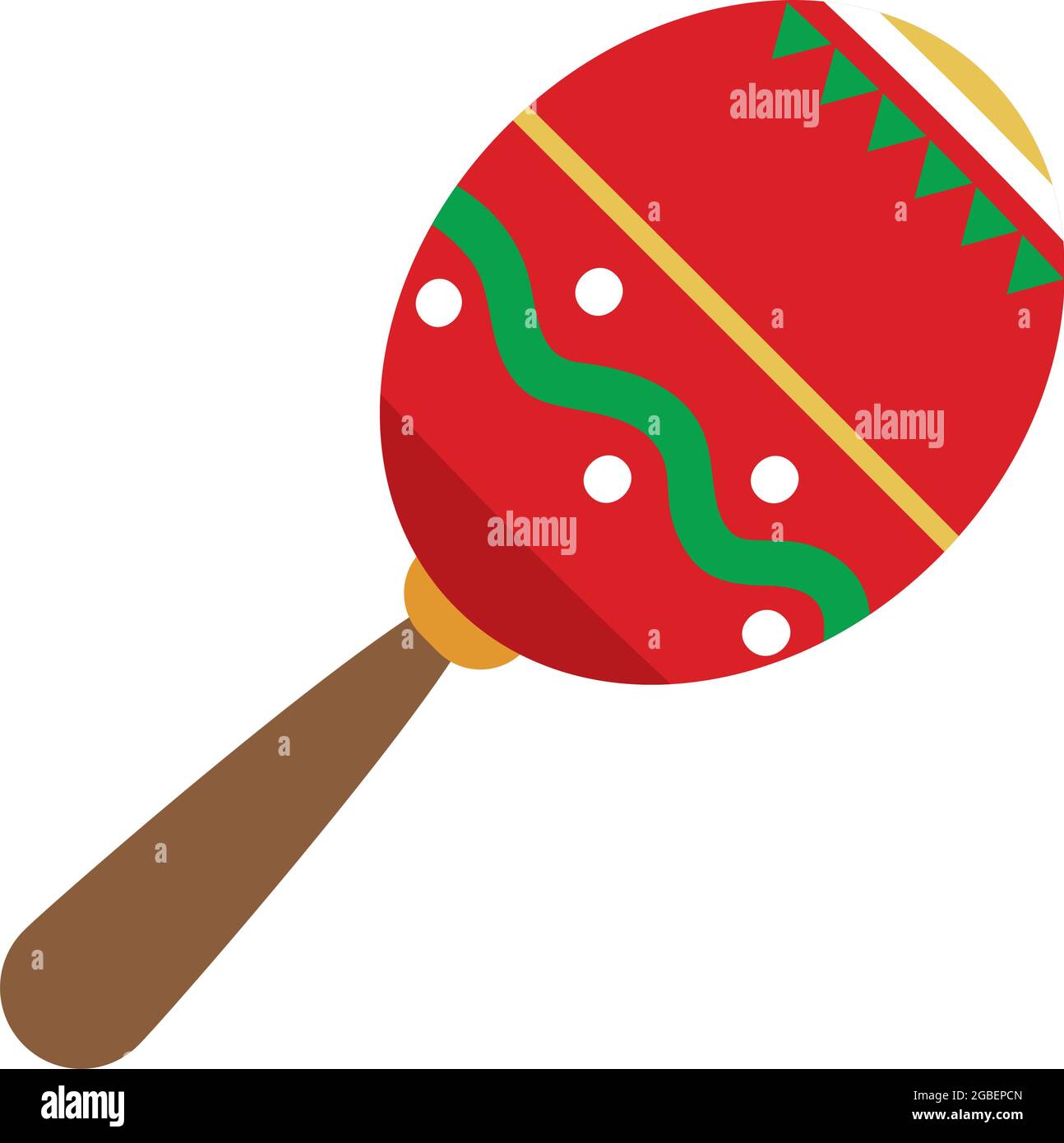 mexican maraca on white background Stock Vector Image & Art - Alamy