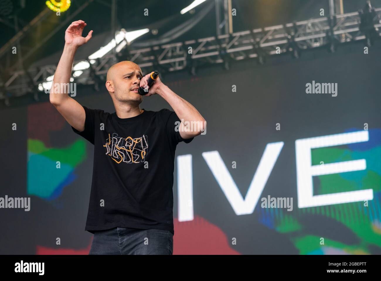Sean Conlon of the band Five, stylised as 5ive, performing at Fantasia ...