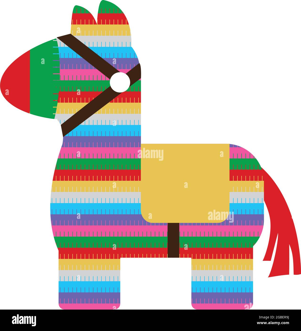 mexican donkey pinata on white background Stock Vector Image & Art - Alamy