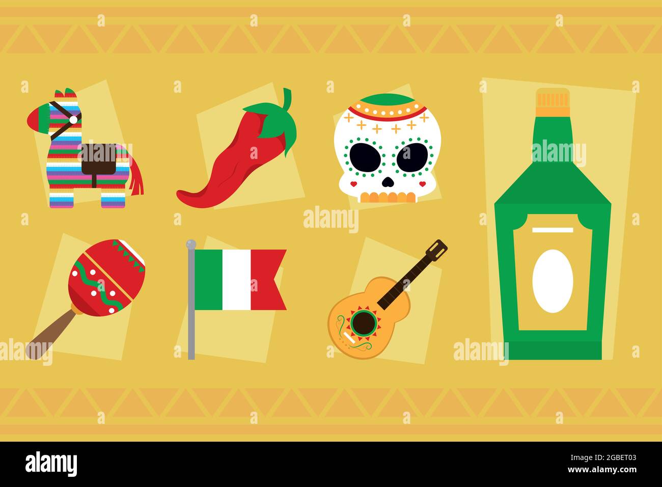 Mexico symbols icon set design Stock Vector Image & Art - Alamy
