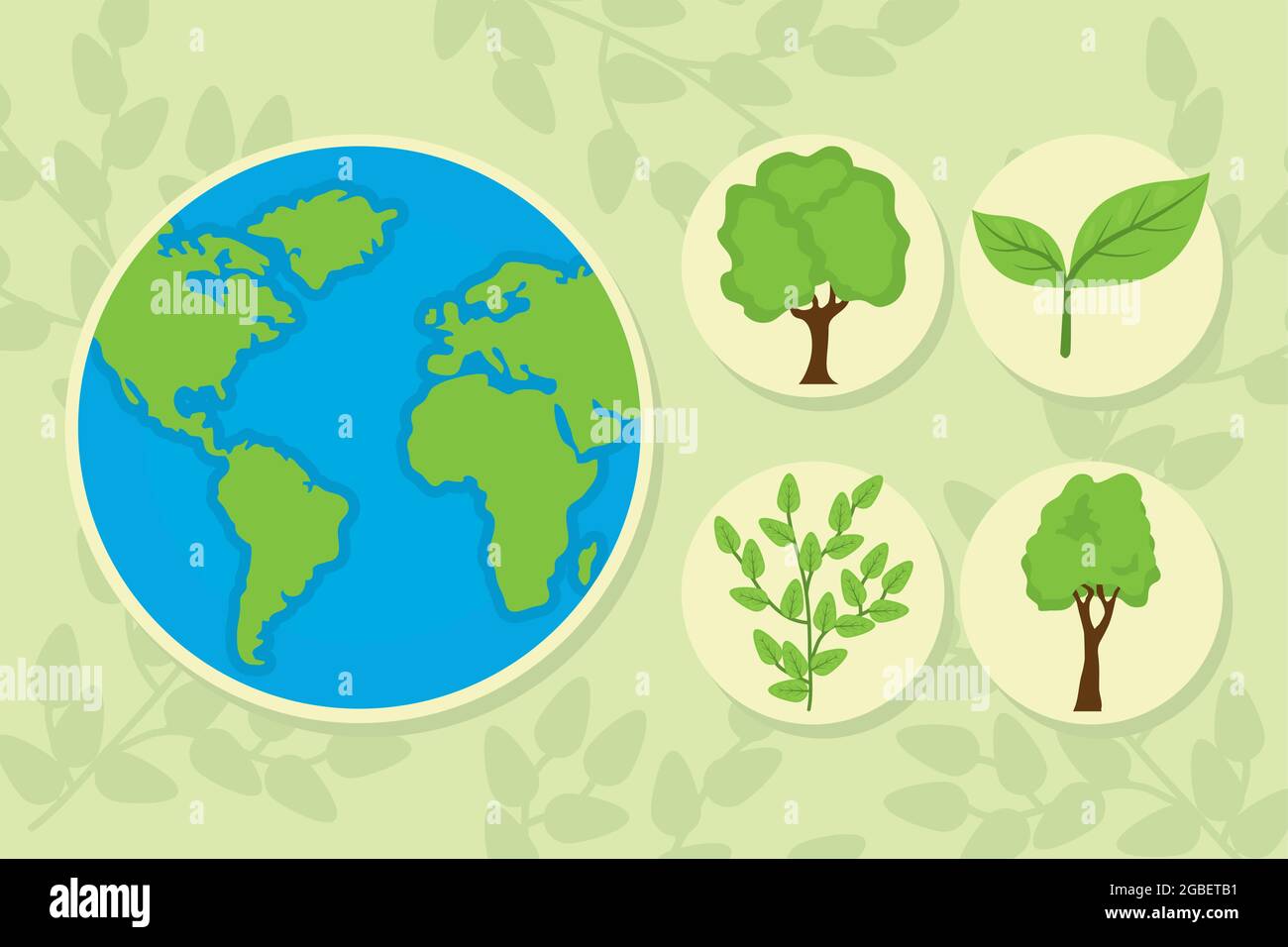 earth planet and nature icon set Stock Vector Image & Art - Alamy