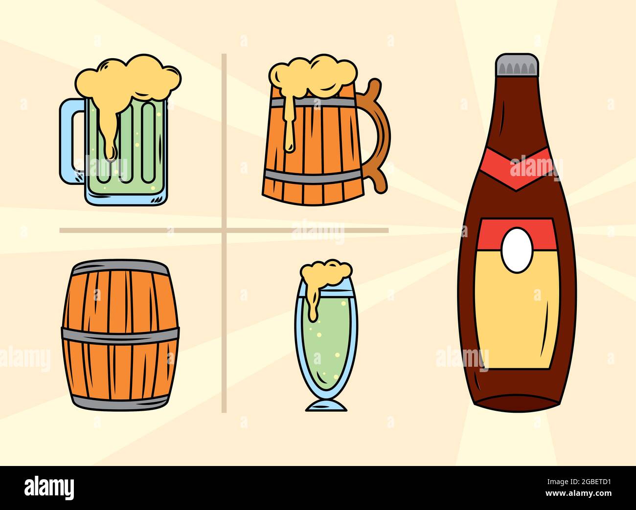 German beers Stock Vector Images - Alamy