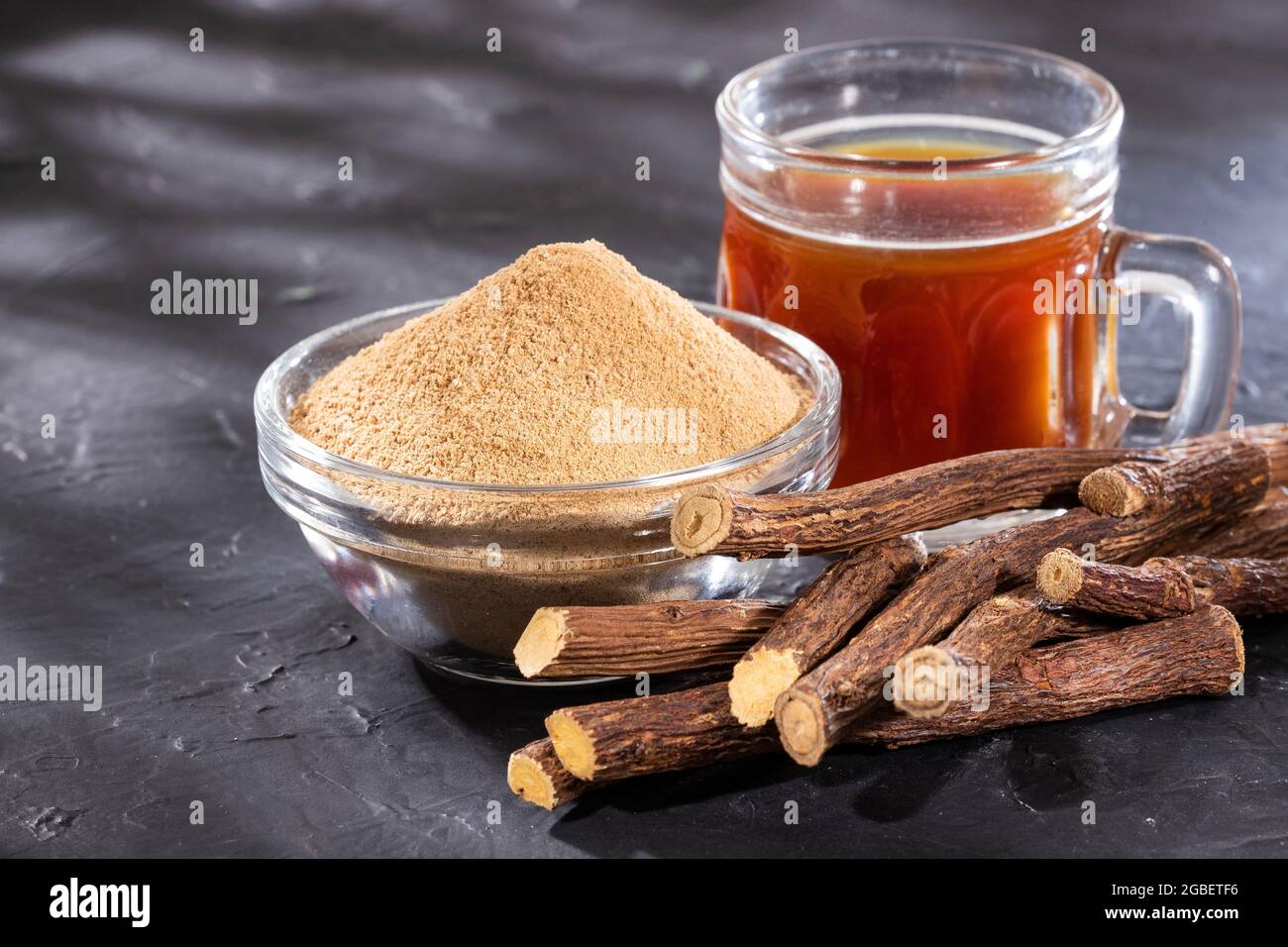 Medicinal licorice drink - Glycyrrhiza glabra Stock Photo - Alamy