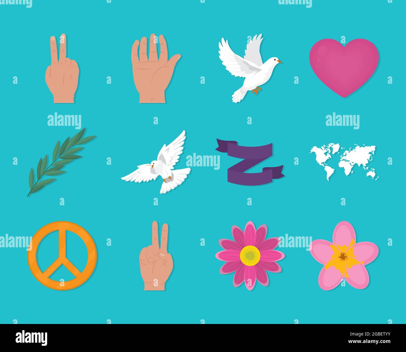 pacifism and peace icon set Stock Vector Image & Art - Alamy
