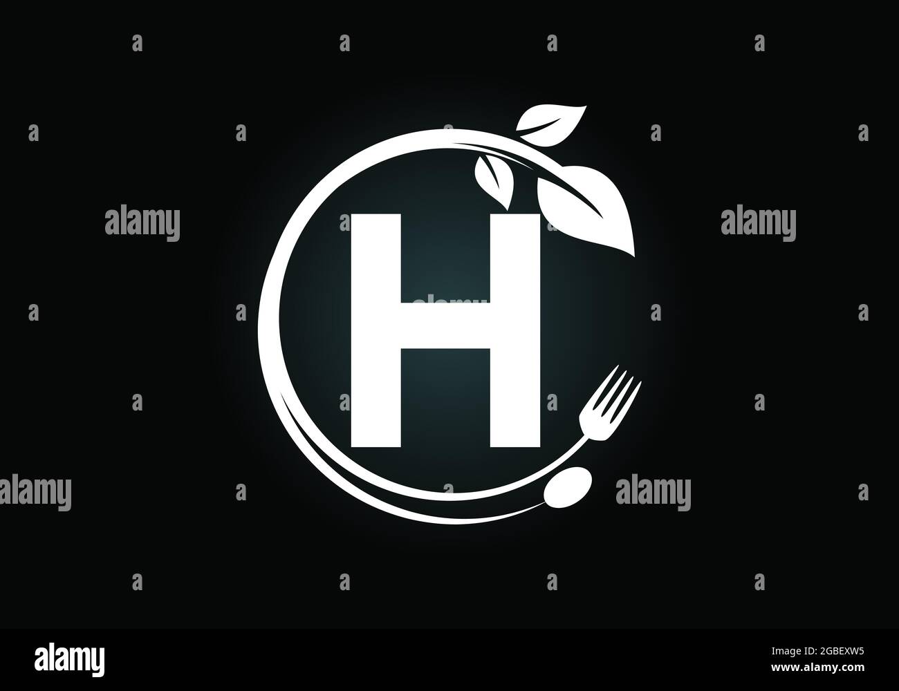 H food logo Stock Vector Images - Alamy