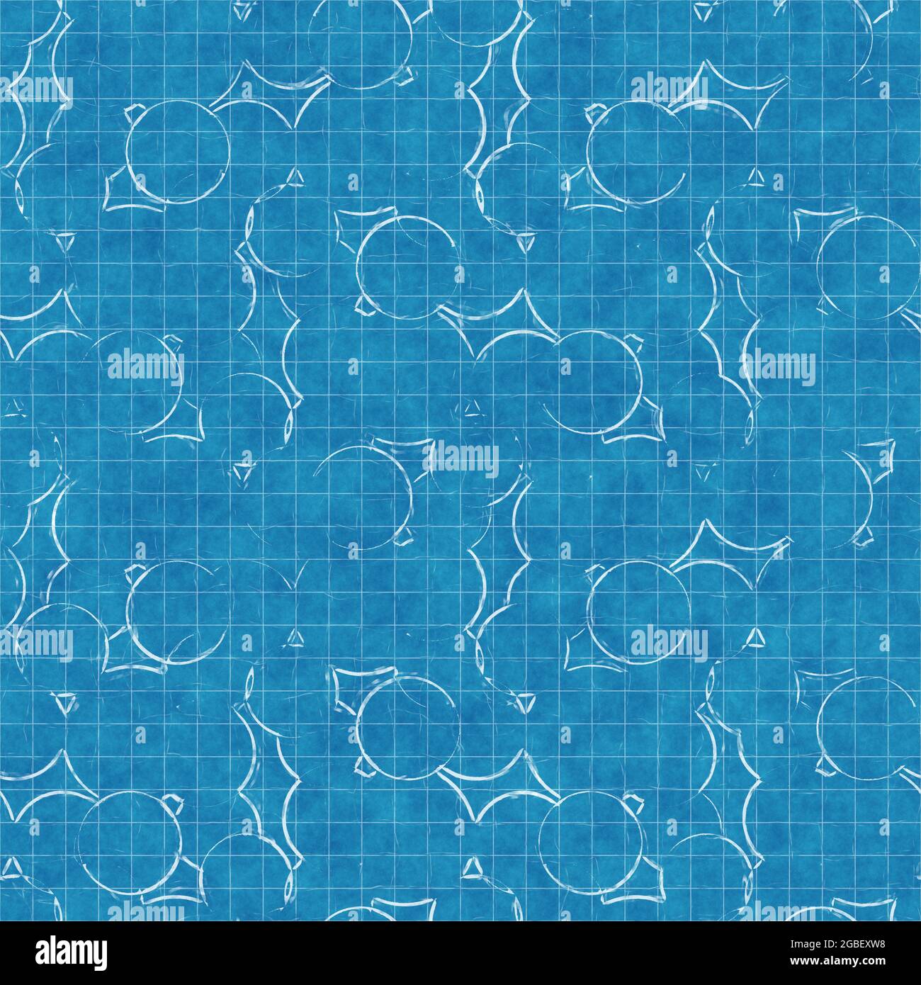 Seamless bright blue blueprint pattern for textile and print Stock ...