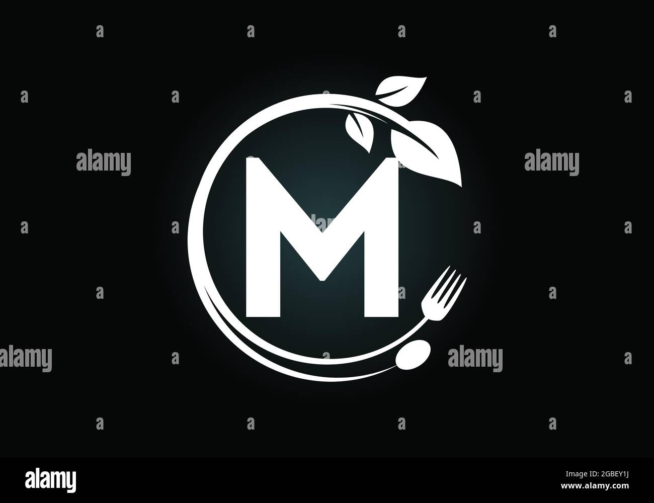M fork logo Stock Vector Images - Alamy