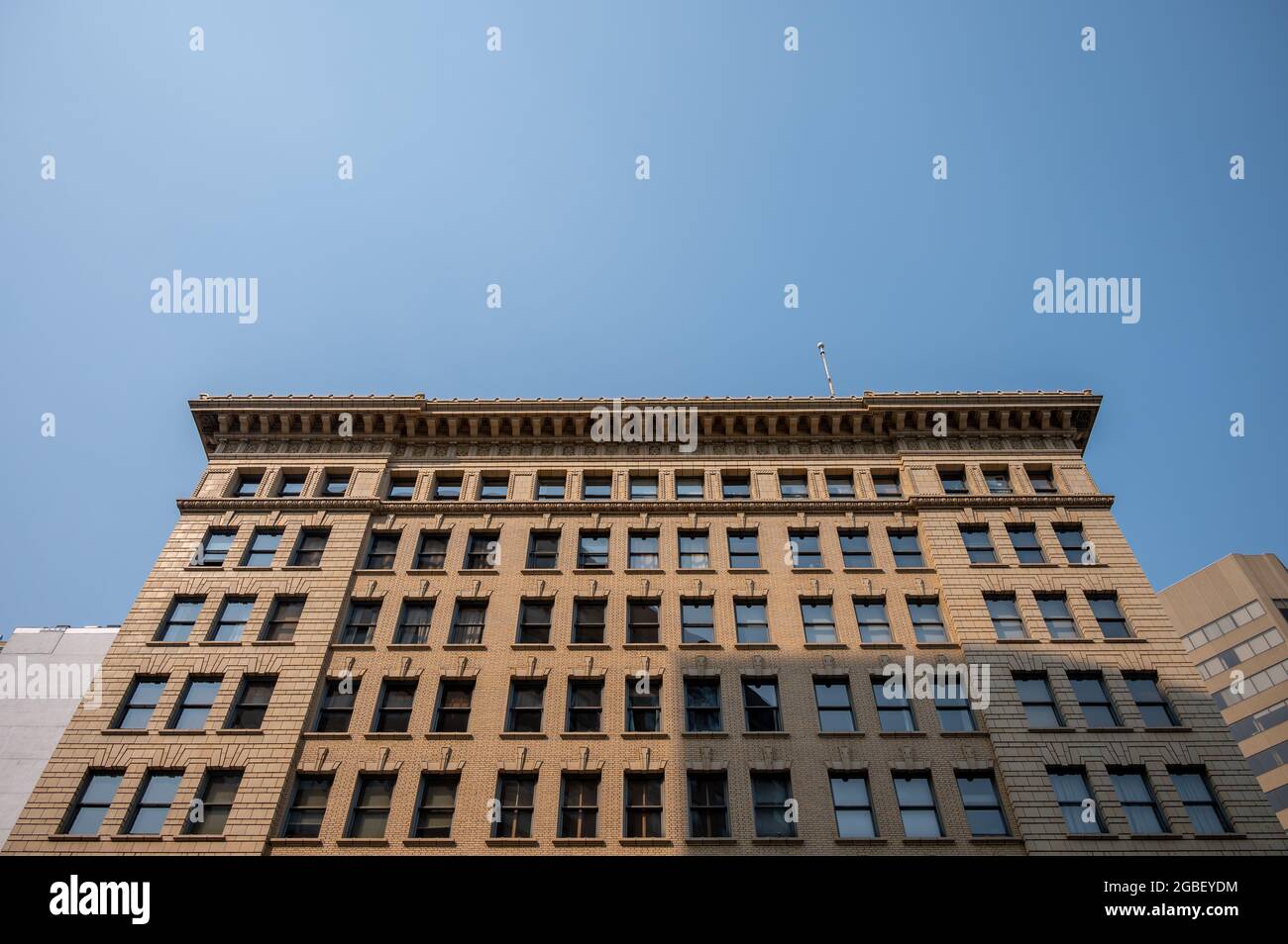 Edmonton, Alberta - July 30, 2021: Looking up view of Edmonton's ...