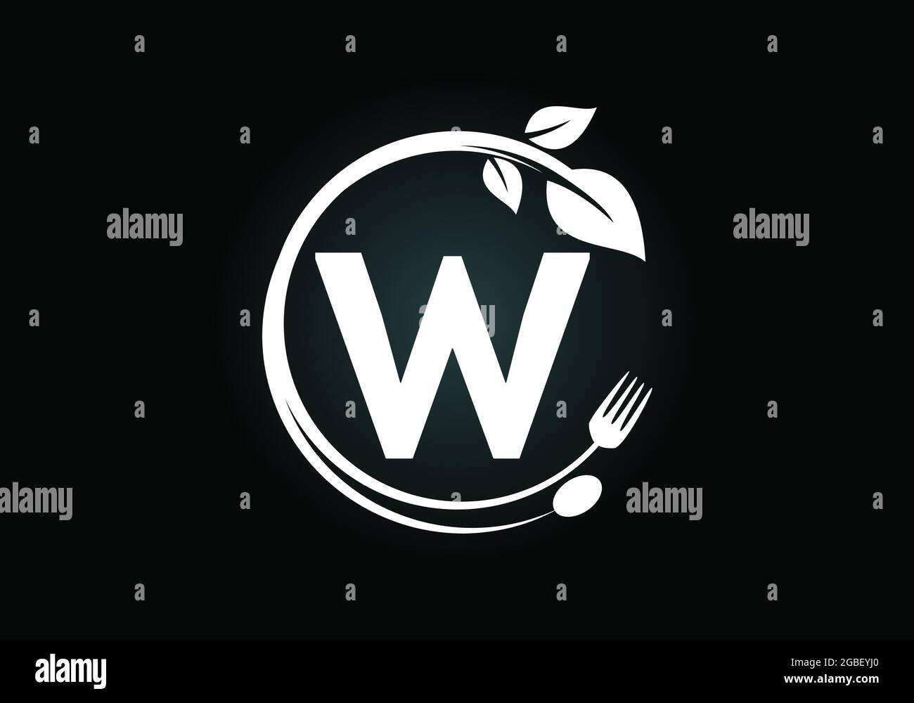W food logo Stock Vector Images - Alamy
