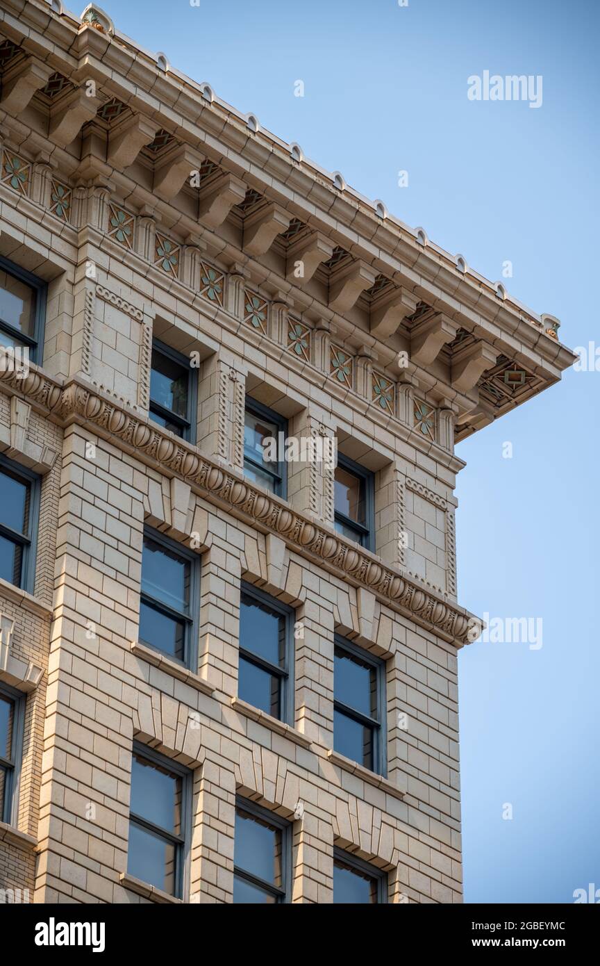Edmonton, Alberta - July 30, 2021: Looking up view of Edmonton's ...