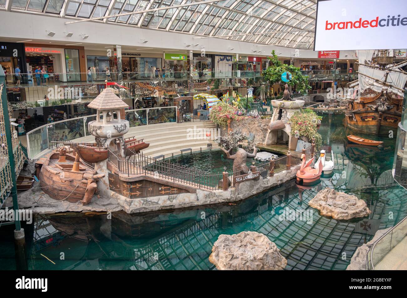 Edmonton, Alberta - August 1, 2021: Inside the West Edmonton Mall which ...