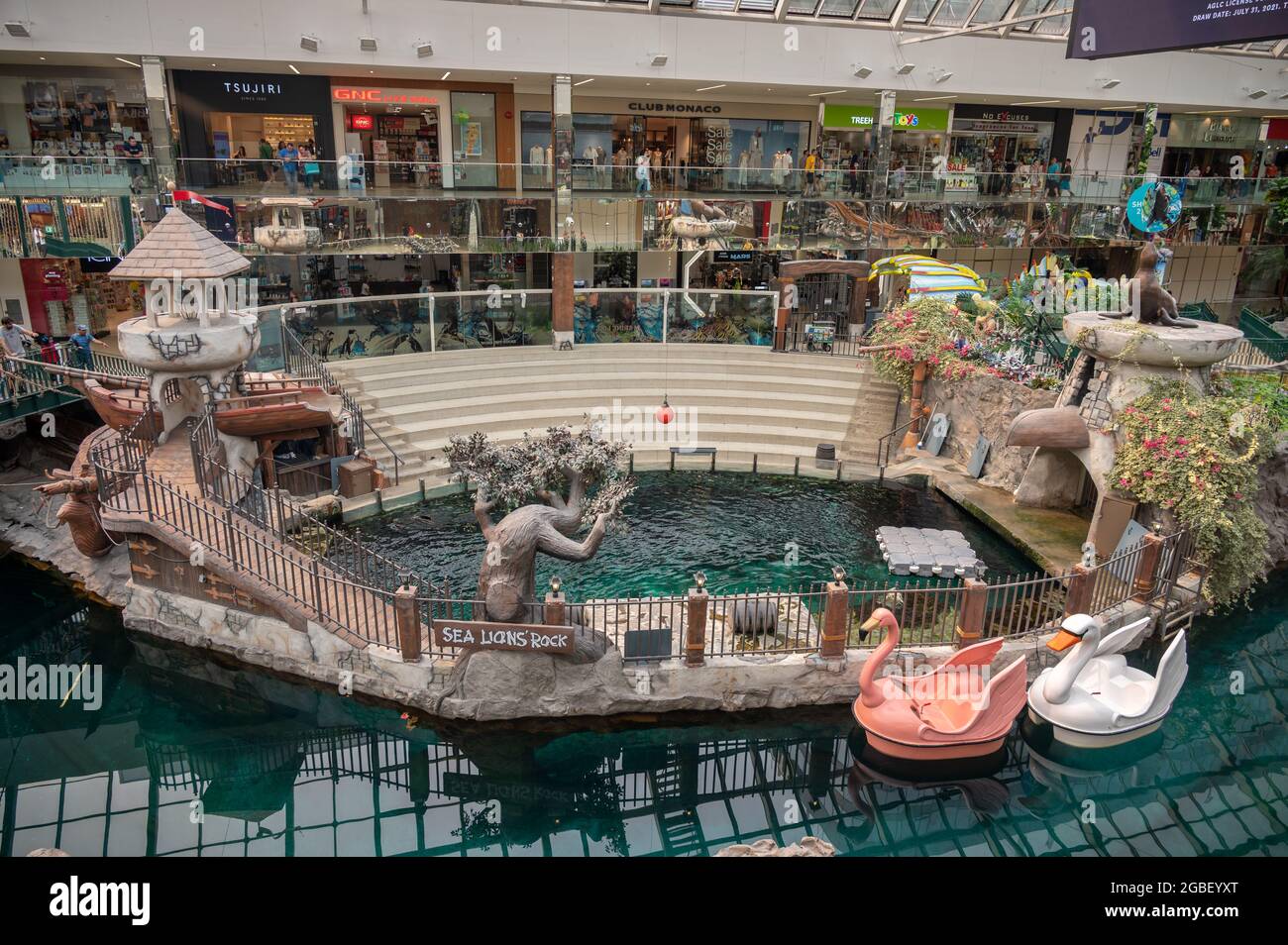 Edmonton, Alberta - August 1, 2021: Inside the West Edmonton Mall which ...