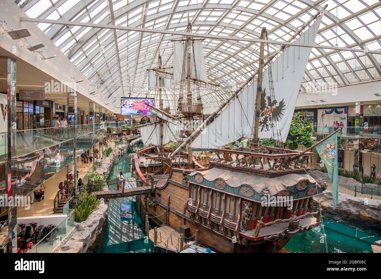 Edmonton, Alberta - August 1, 2021: Inside the West Edmonton Mall which ...