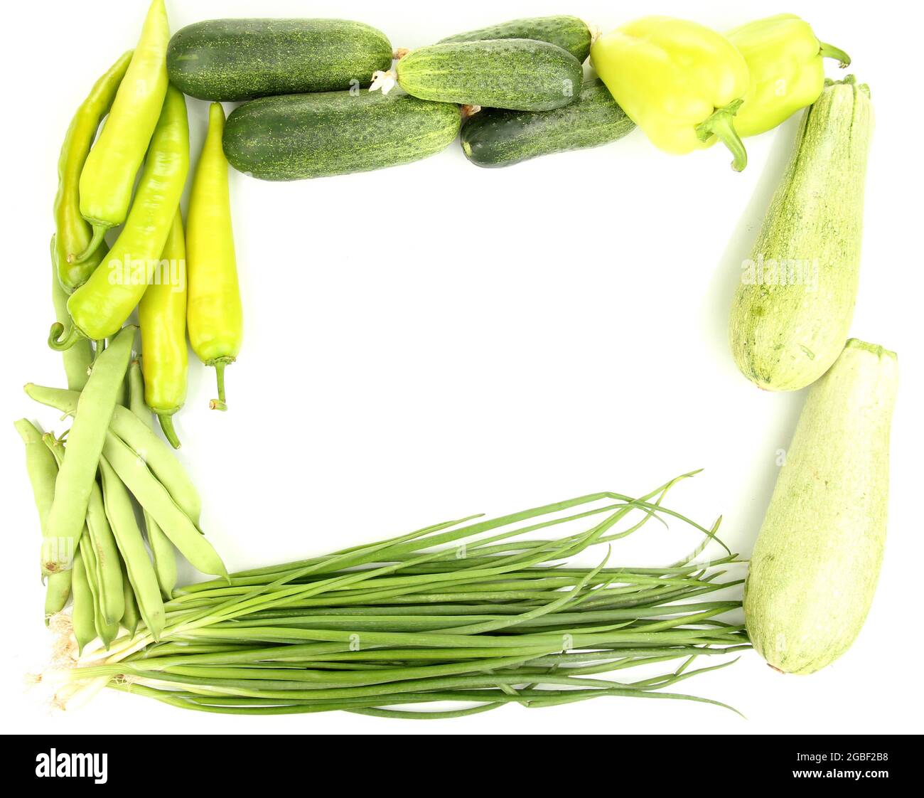 fresh green vegetables isolated on white Stock Photo - Alamy