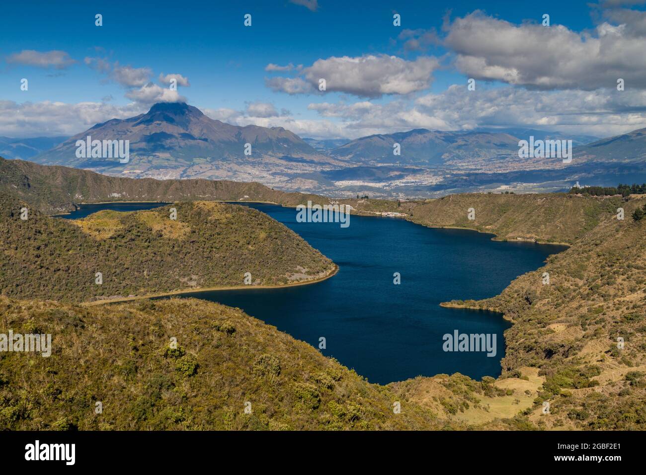 Volcanic crater lake Laguna Cuicocha in Ecuador Stock Photo - Alamy