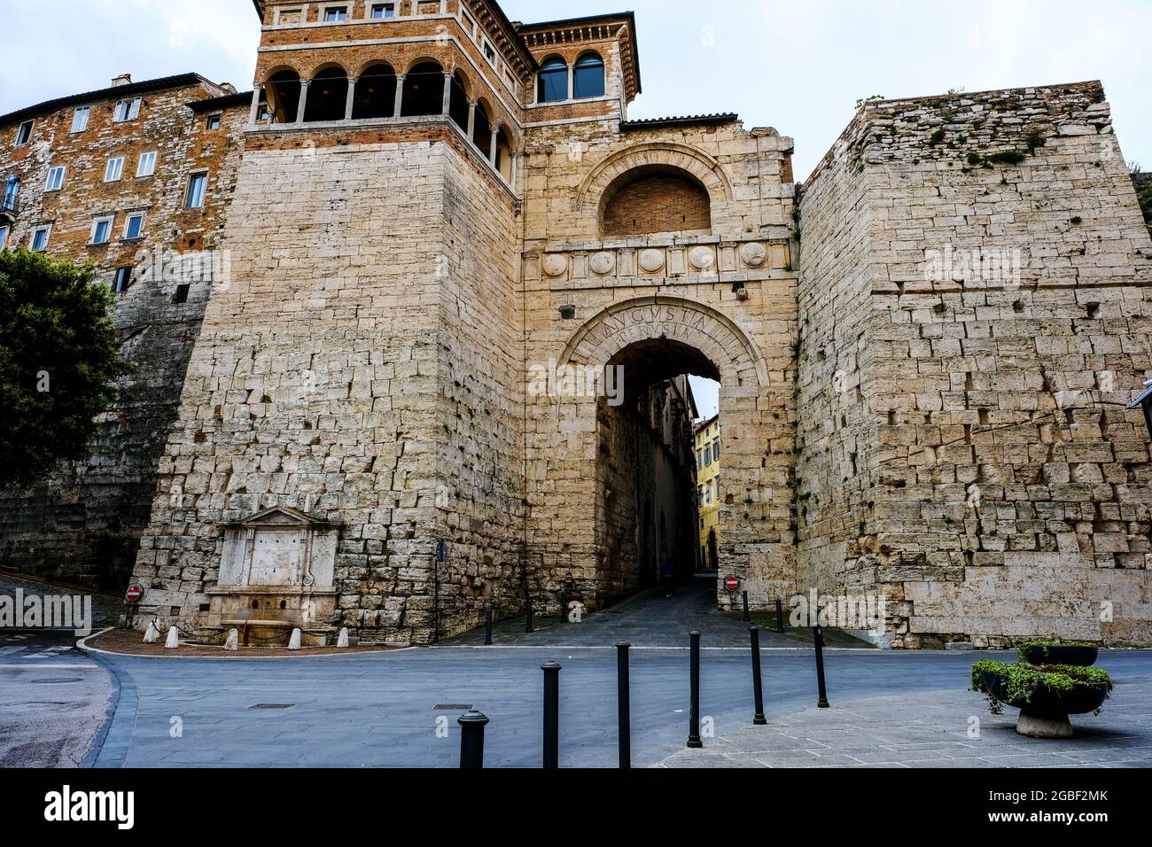The Etruscan Gate also known as the Augustus Gate in Perugia Italy ...