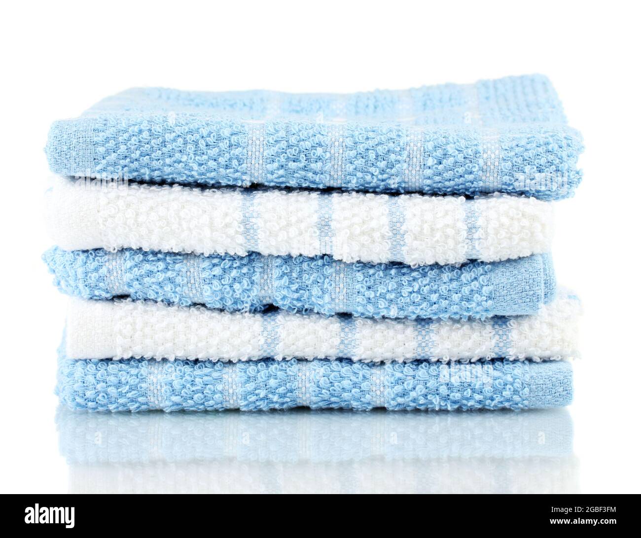 Kitchen towels isolated on white background Stock Photo - Alamy
