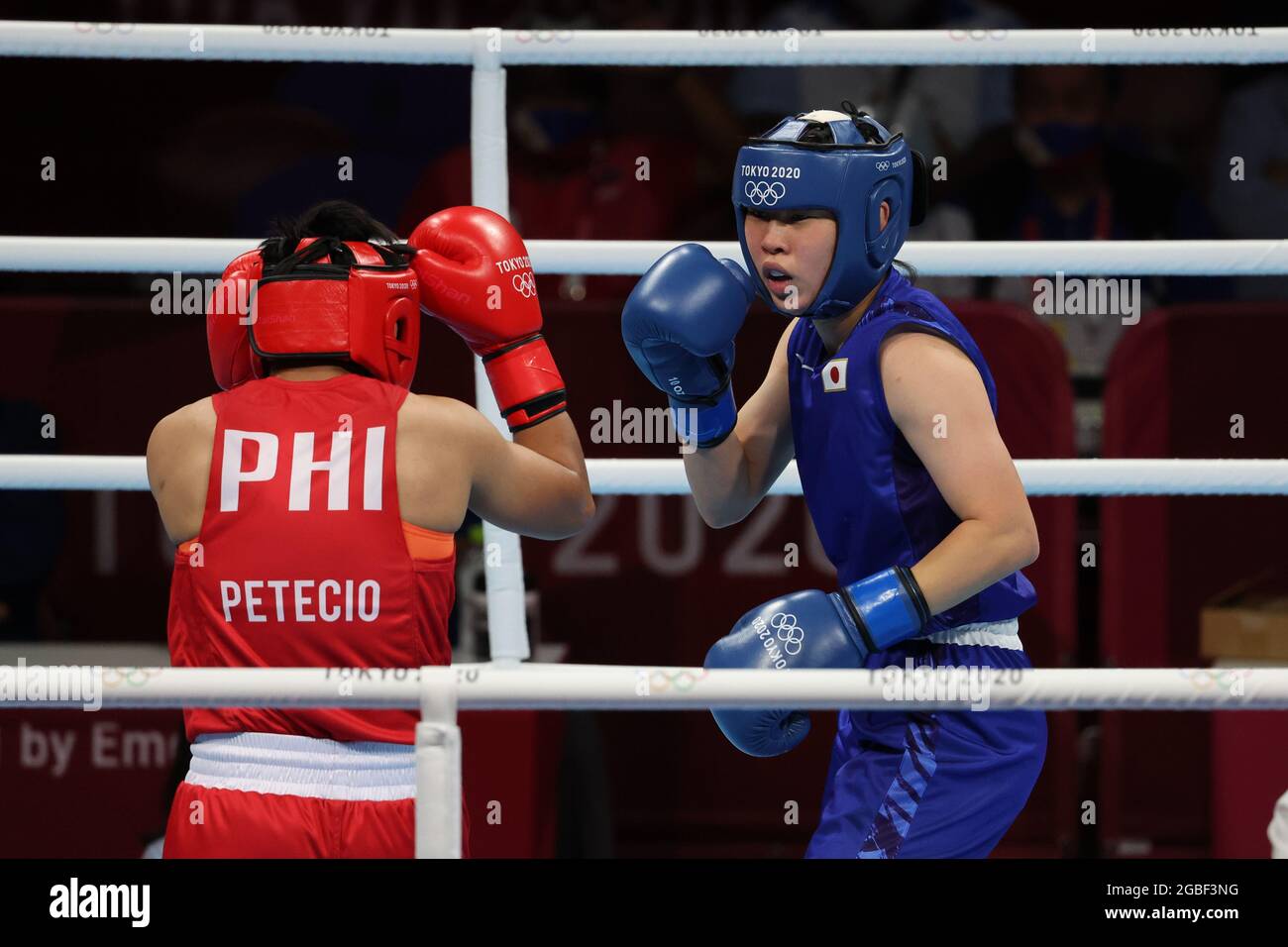 Tokyo, Japan. 3rd Aug, 2021. Sena Irie (JPN), Nesthy Petecio (PHI), August 3, 2021 - Boxing ...