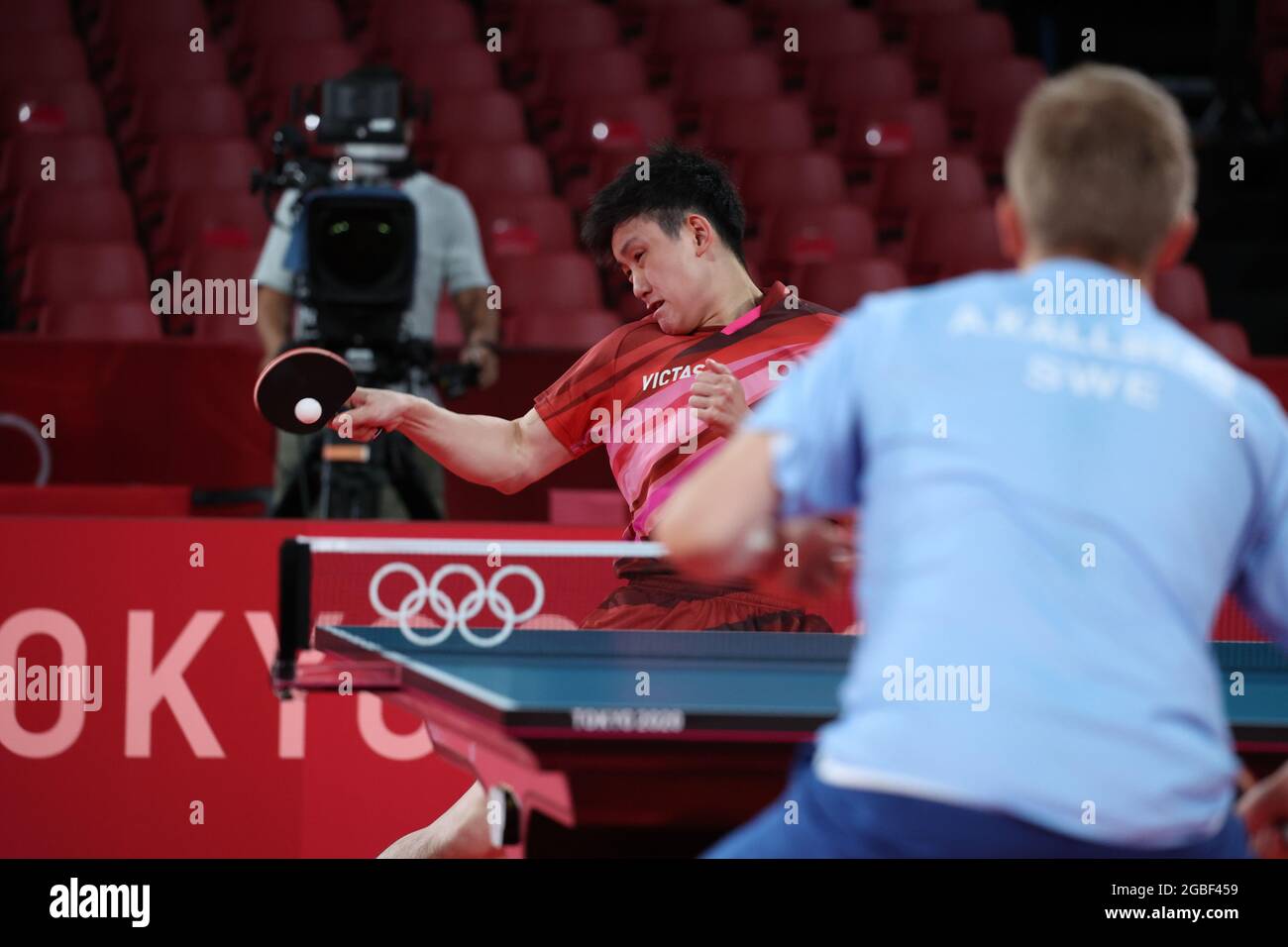 Tokyo, Japan. 3rd Aug, 2021. Tomokazu Harimoto (JPN) Table Tennis : Men ...