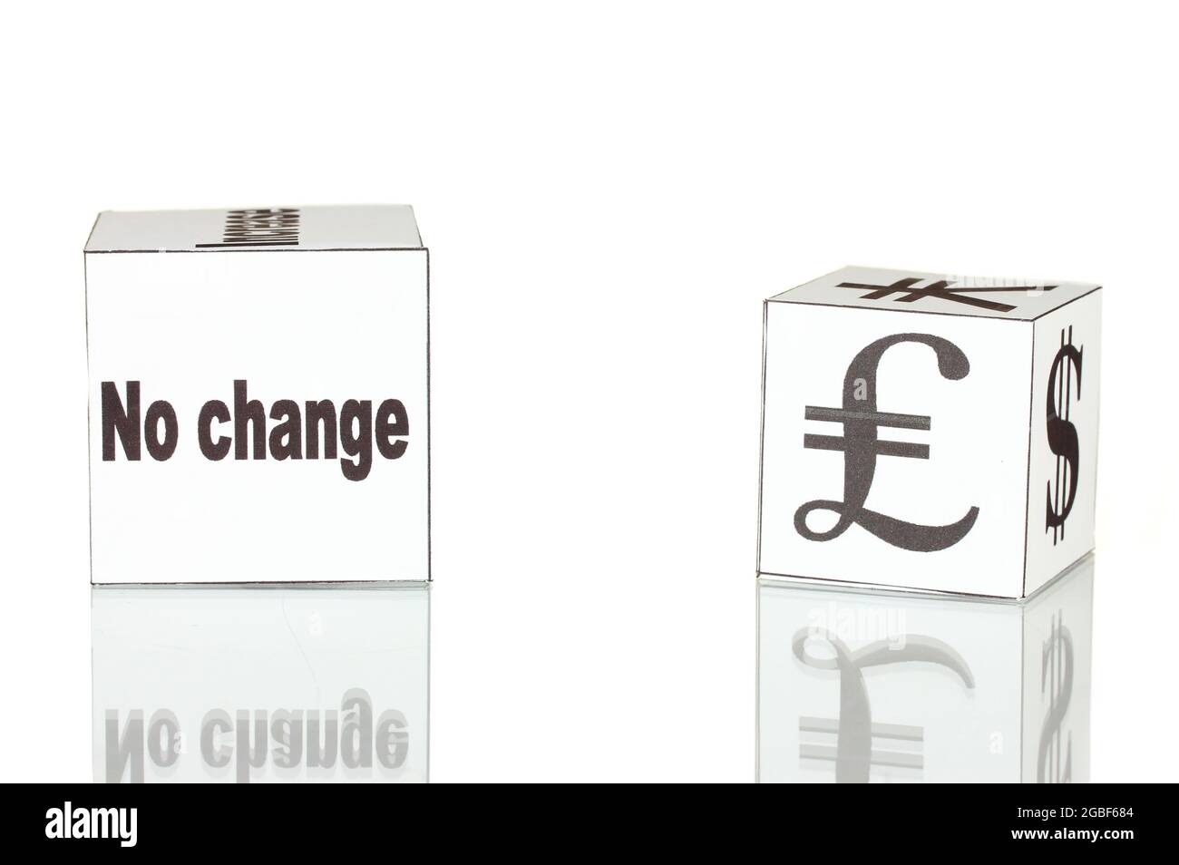 forex. currency in the white dices on white background Stock Photo - Alamy