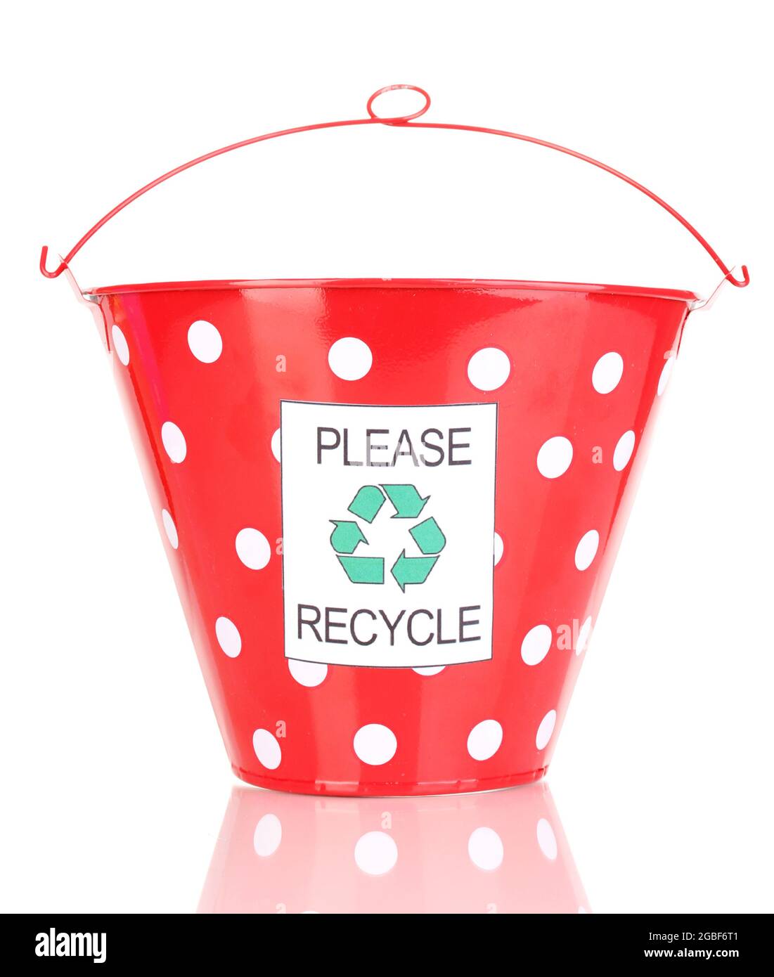 Recycling bin isolated on white Stock Photo - Alamy