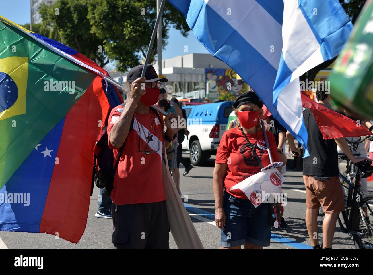 Brazil – July 24, 2021: Marchers angry over Brazil's President Jair ...