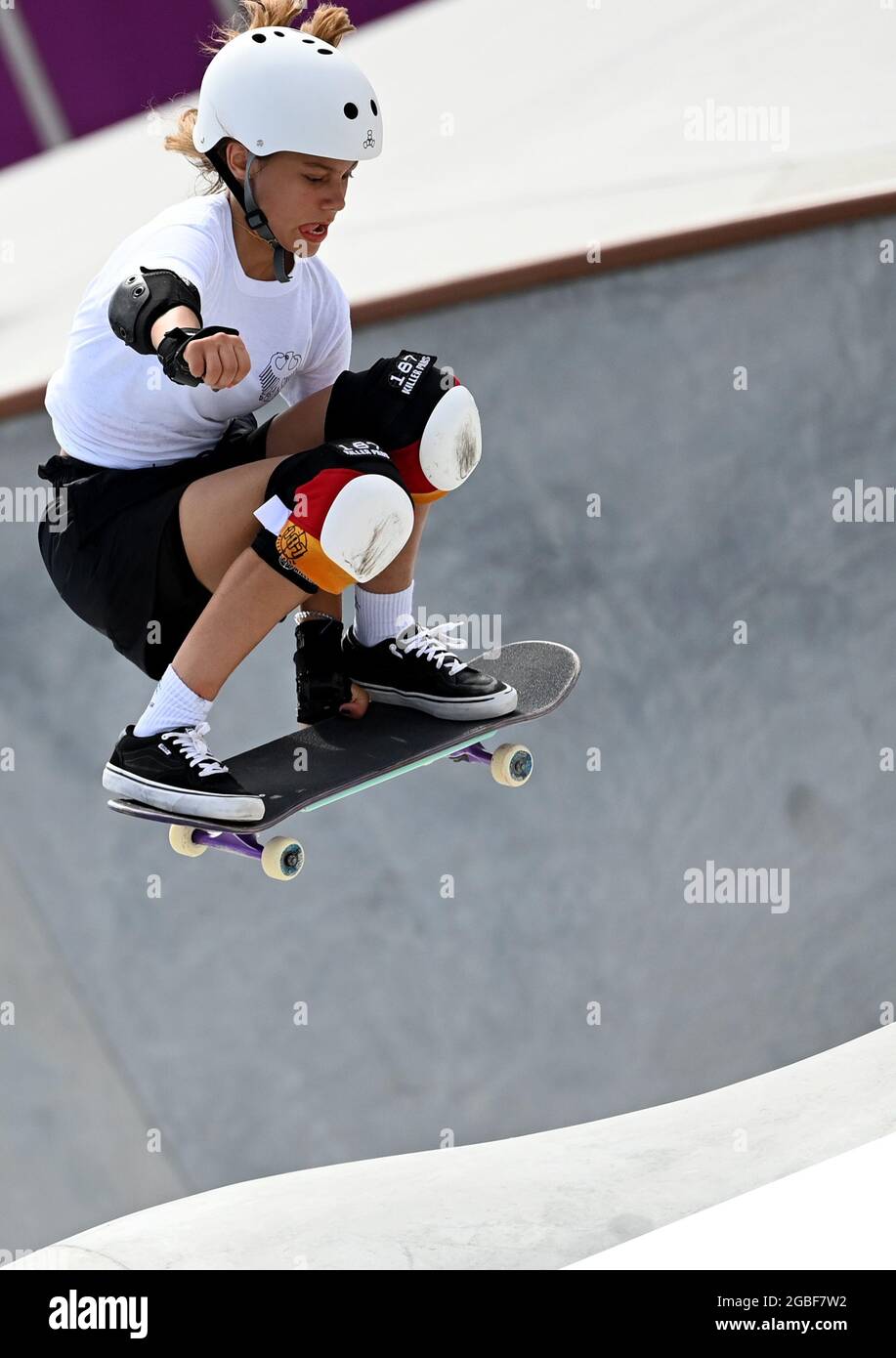 Tokio, Japan. 04th Aug, 2021. Skateboard: Olympics, preliminaries, park ...
