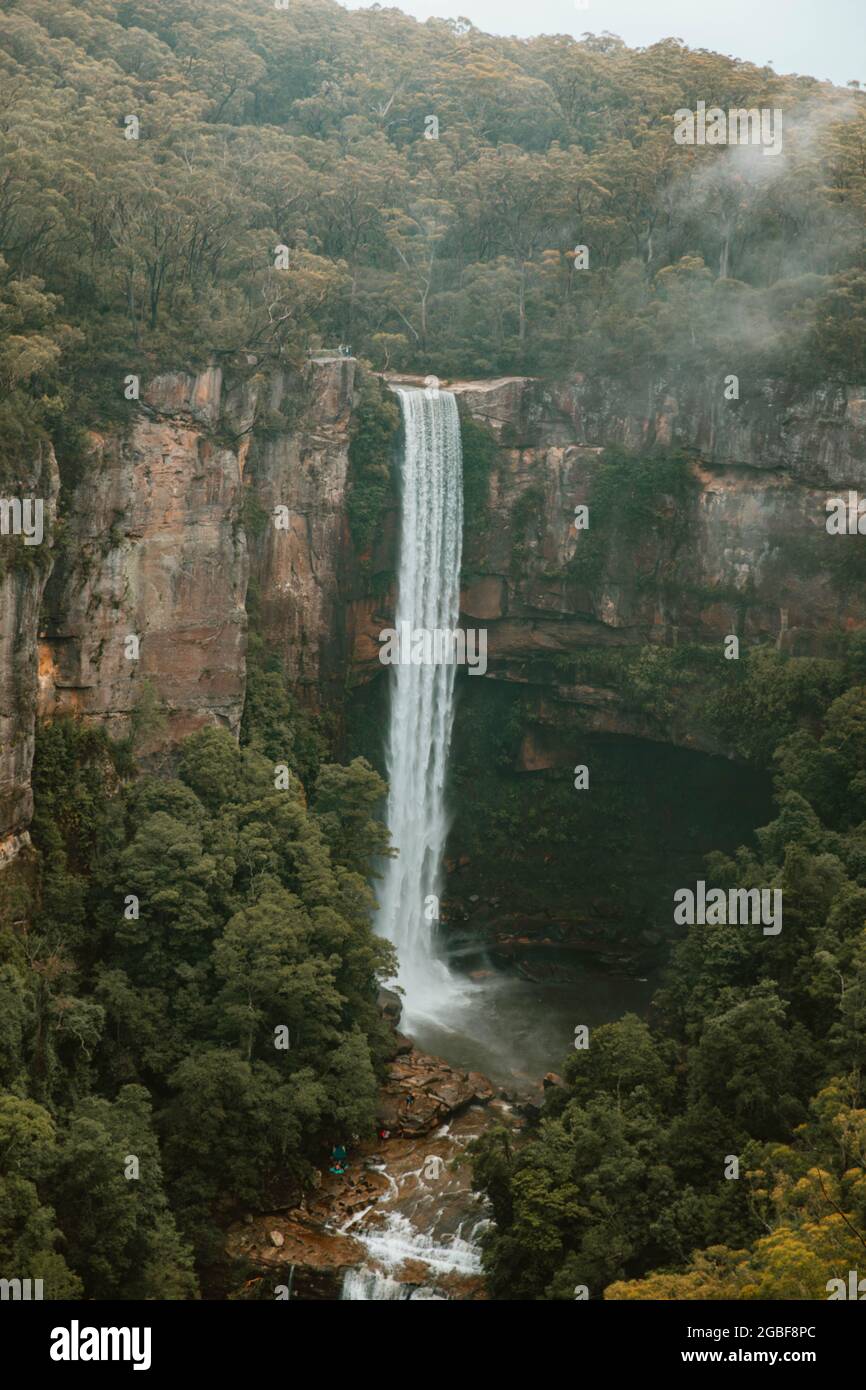 Belmore Falls waterfall in Southern Highlands, NSW, Australia Stock ...