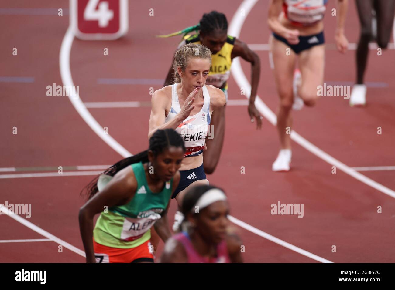 Tokyo, Japan. 3rd Aug, 2021. Keely HODGKINSON (GBR) celebrates ...