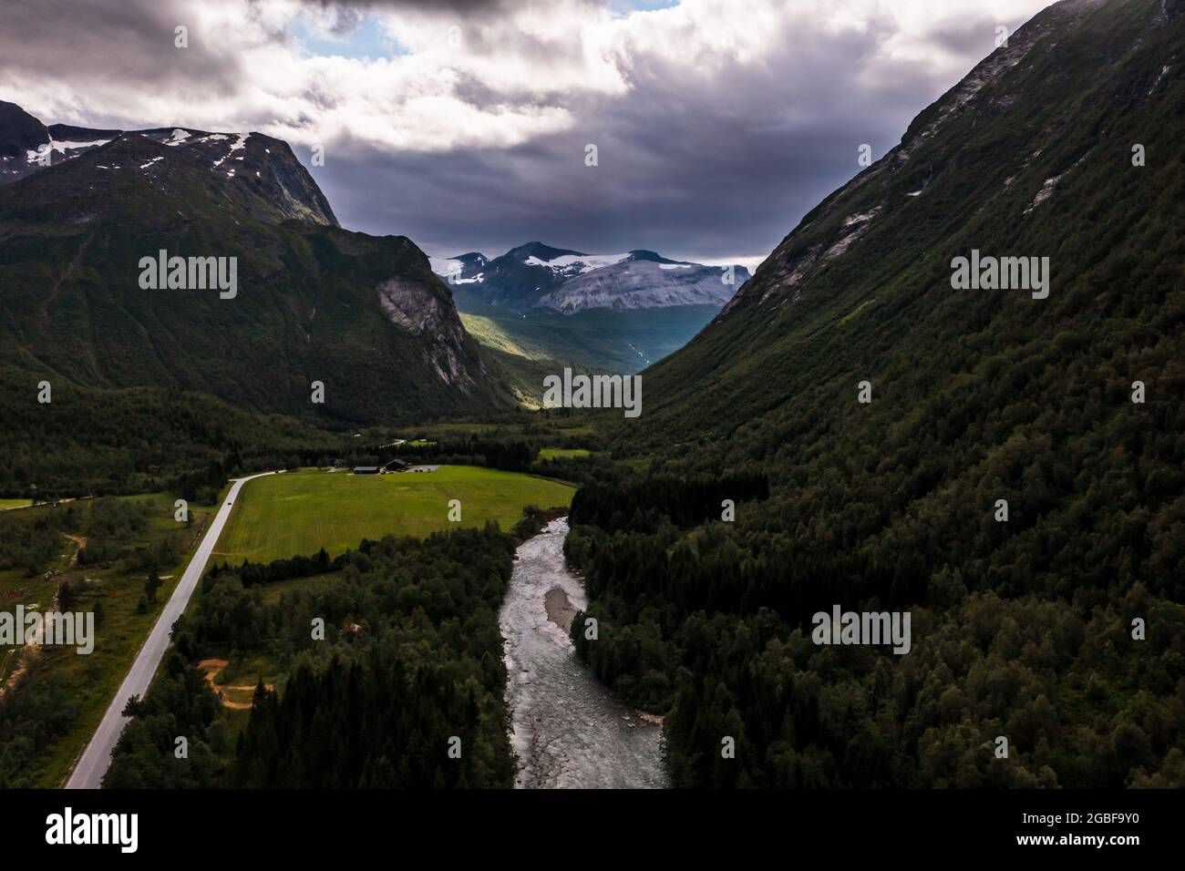 Aerial close huge mountain range hi-res stock photography and images ...