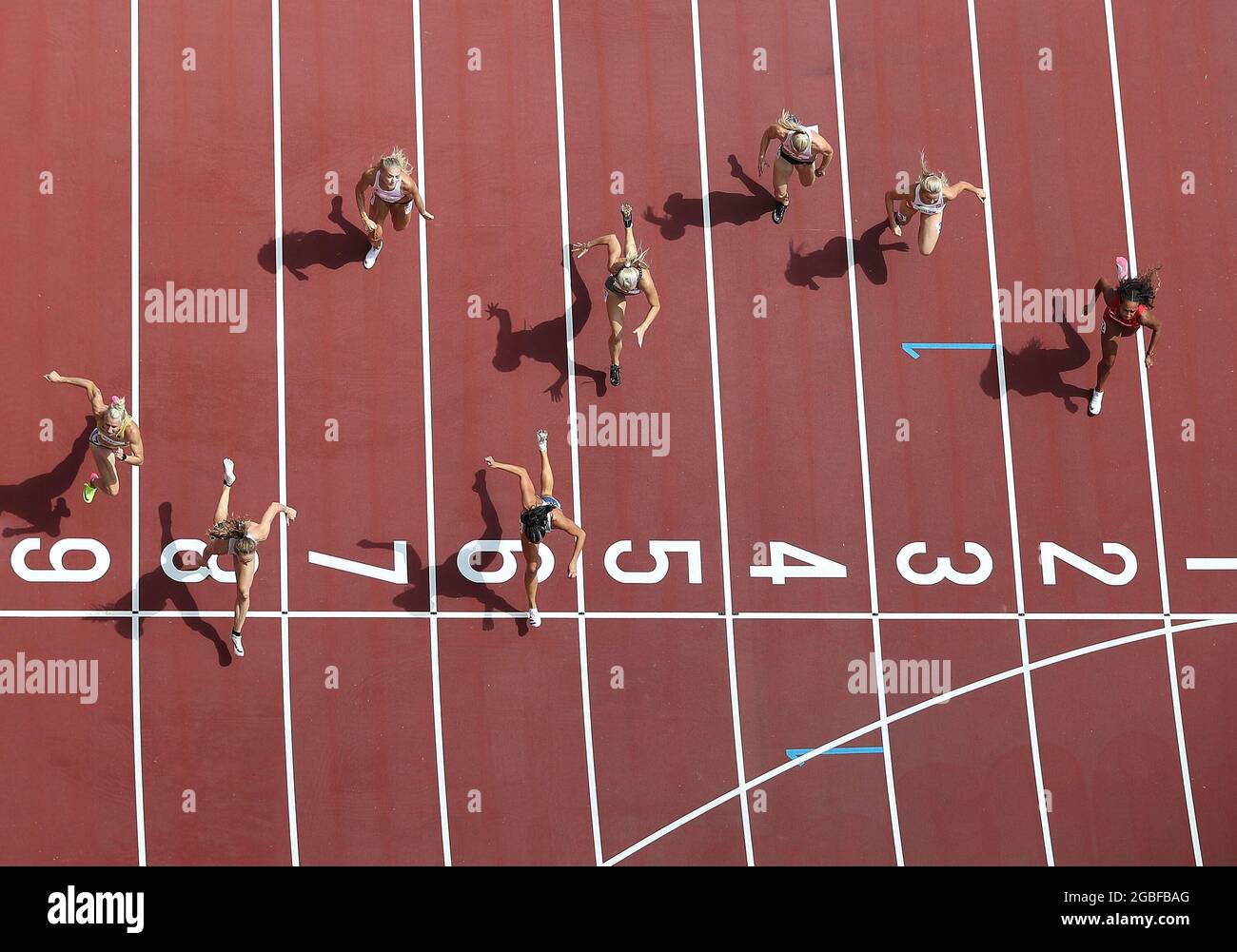 Womens heptathlon 100m hurdles hi-res stock photography and images - Alamy