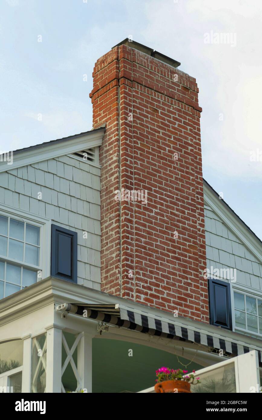 Brick chimney exterior hi-res stock photography and images - Alamy