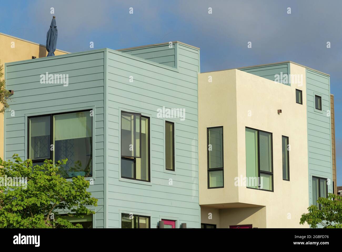 Facade of beautiful modern residential houses Stock Photo - Alamy
