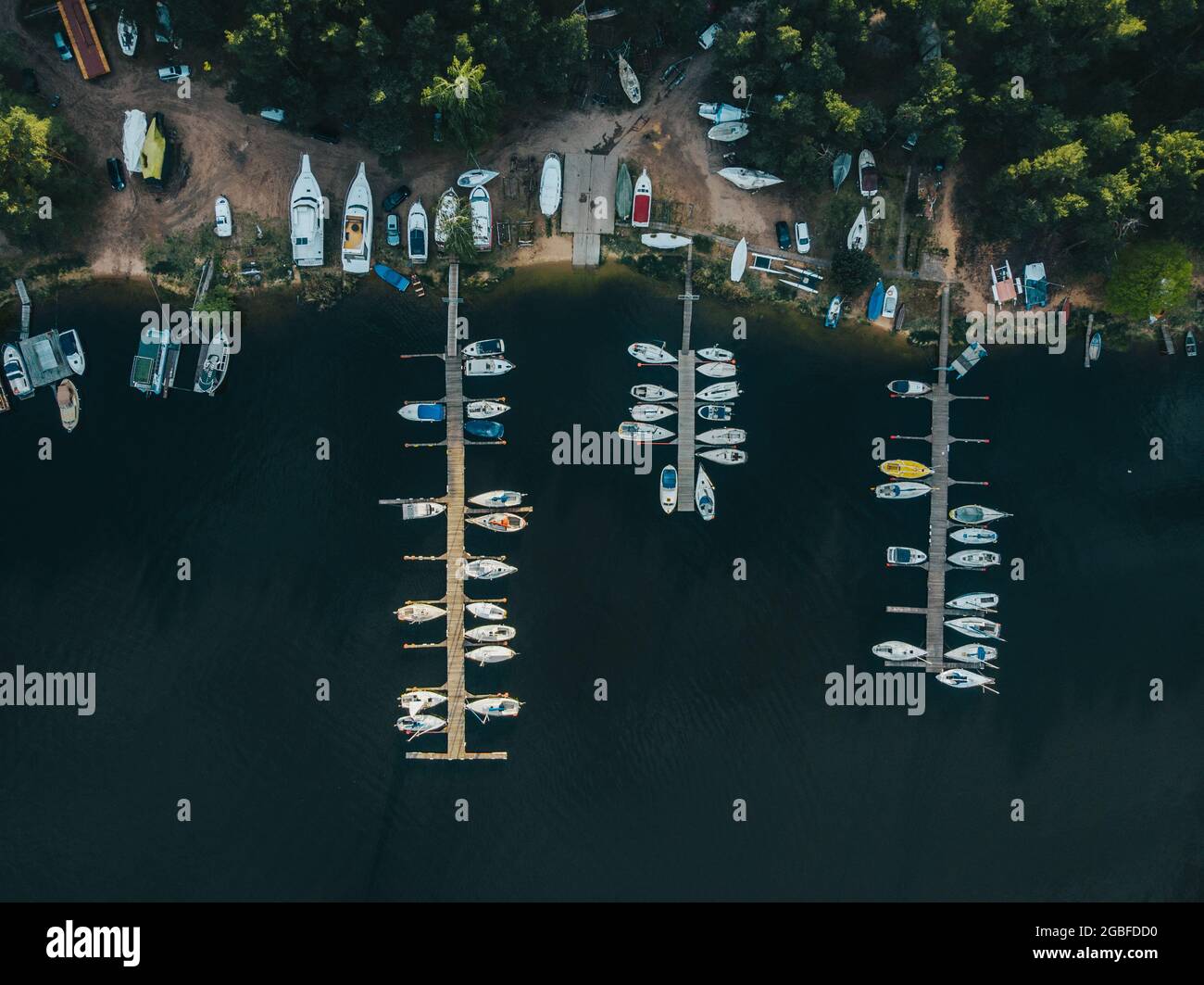 Aerial shot port boats hi-res stock photography and images - Alamy