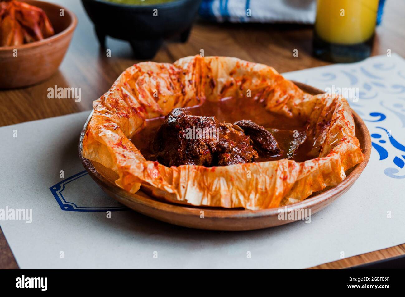 Mixiote with beef or lamb traditional mexican dish in Mexico City Stock ...
