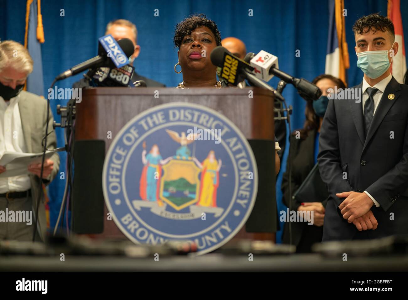 Bronx, United States. 03rd Aug, 2021. Bronx DA Darcel Clark, Manhattan ...