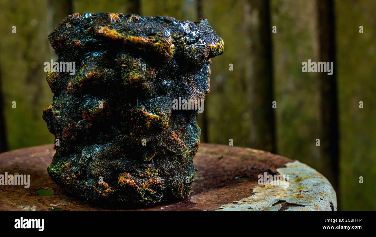 Beautiful artisan pot made from paper waste and concrete Stock Photo ...