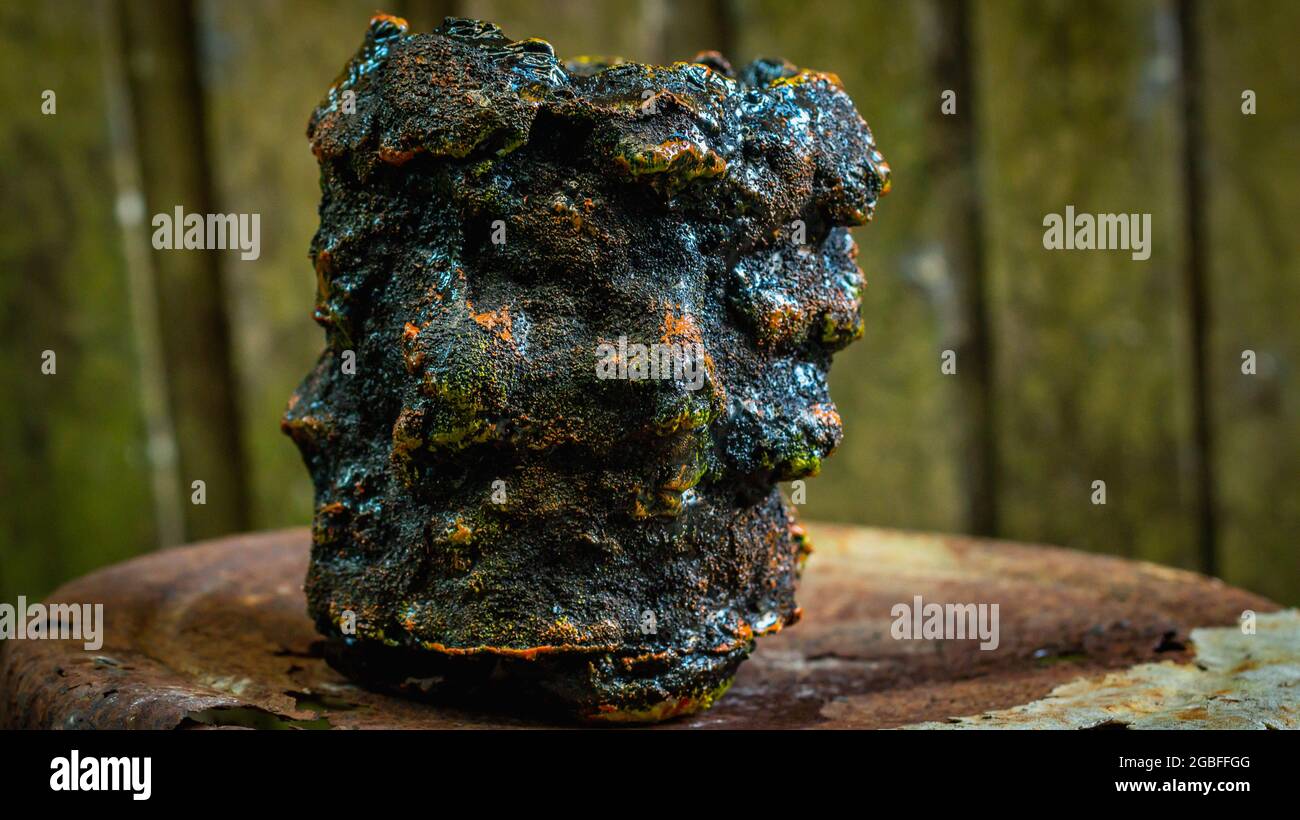 Beautiful artisan pot made from paper waste and concrete Stock Photo ...