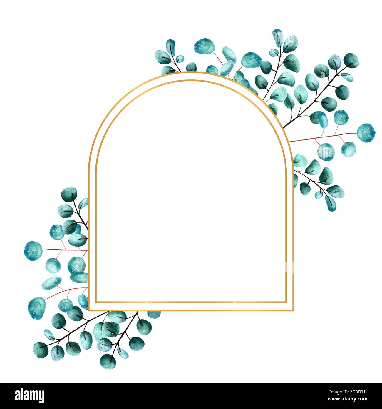 Arch frame border leaves leaf Cut Out Stock Images & Pictures - Alamy