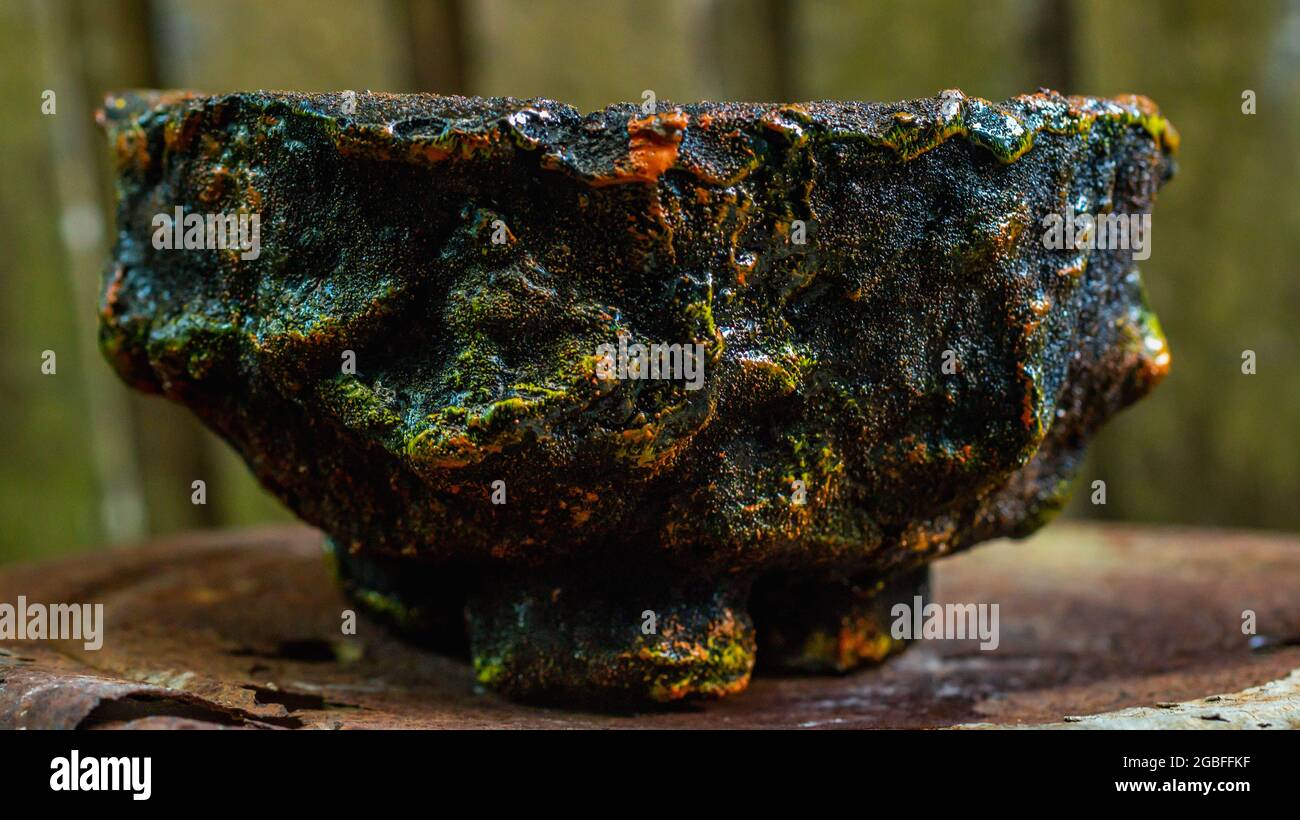 Beautiful artisan pot made from paper waste and concrete Stock Photo ...