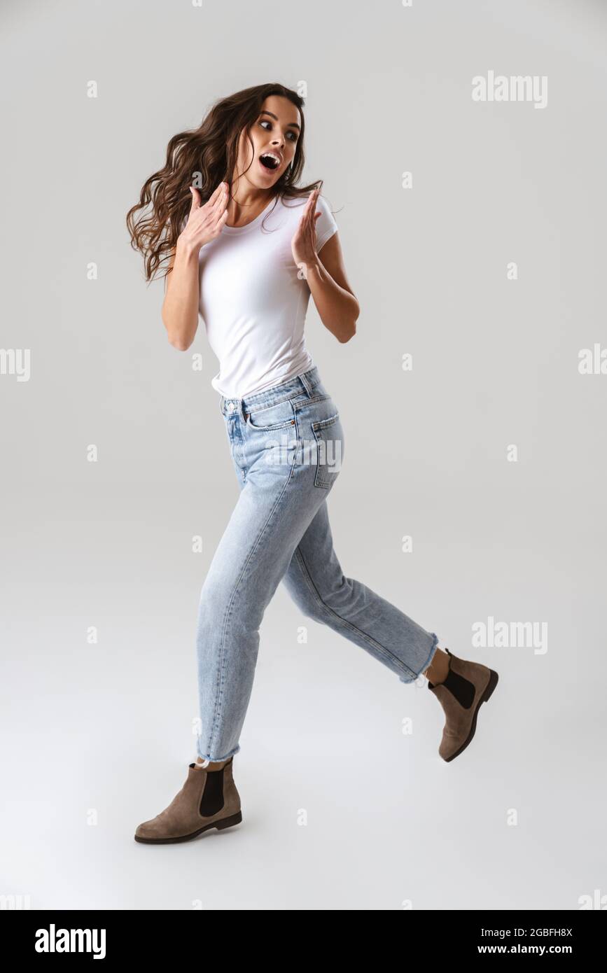 Shocked Woman Full Body