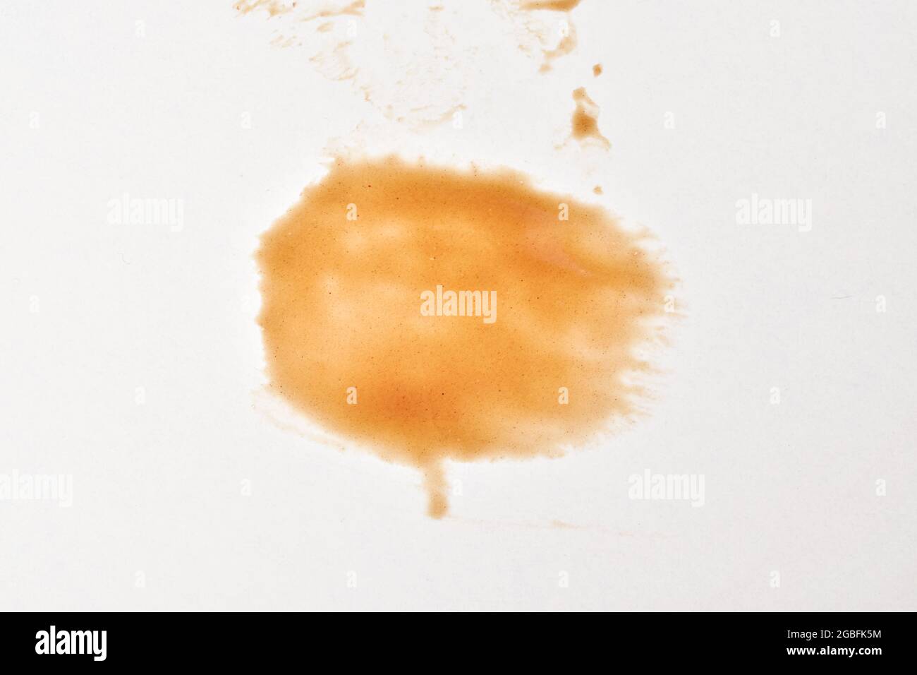 Chocolate stains isolated on white background Stock Photo - Alamy