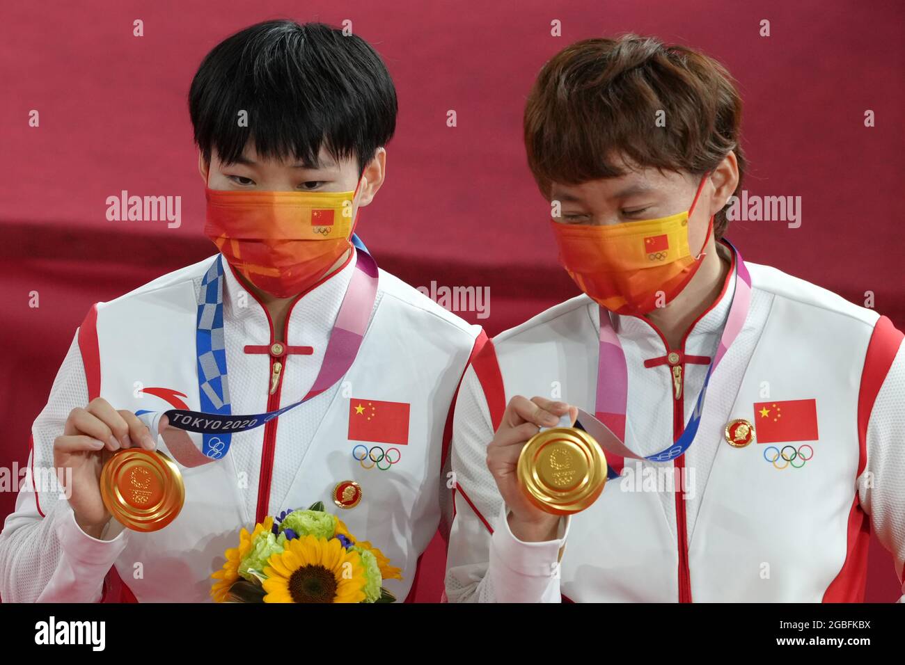 Shizuoka, Japan. 2nd Aug, 2021. Bao Shanju & Zhong Tianshi (CHN ...