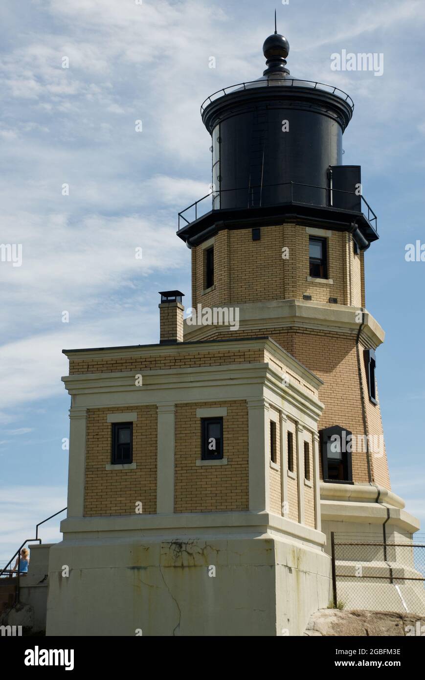 Vertical shot of the Split Rock lighthouse on Lake Superior in ...