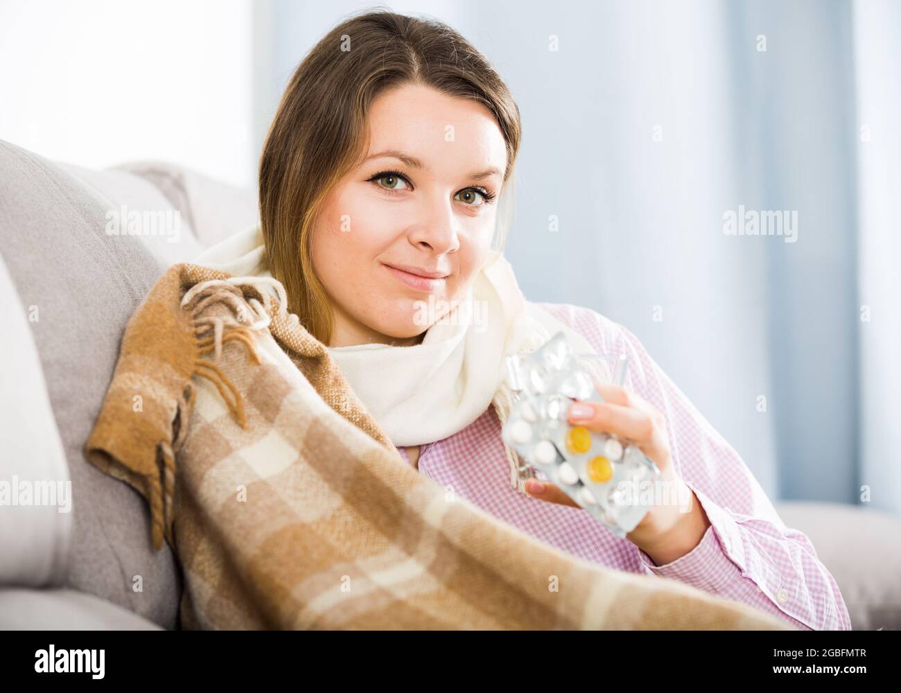 Woman having cold Stock Photo - Alamy