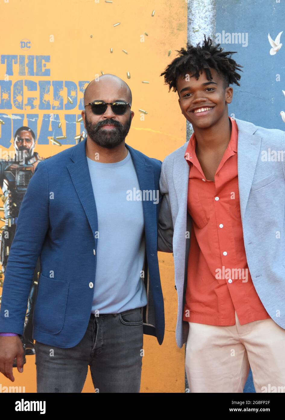 Los Angeles, California, USA 2nd August 2021 Actor Jeffrey Wright and son Elijah Wright attend ...