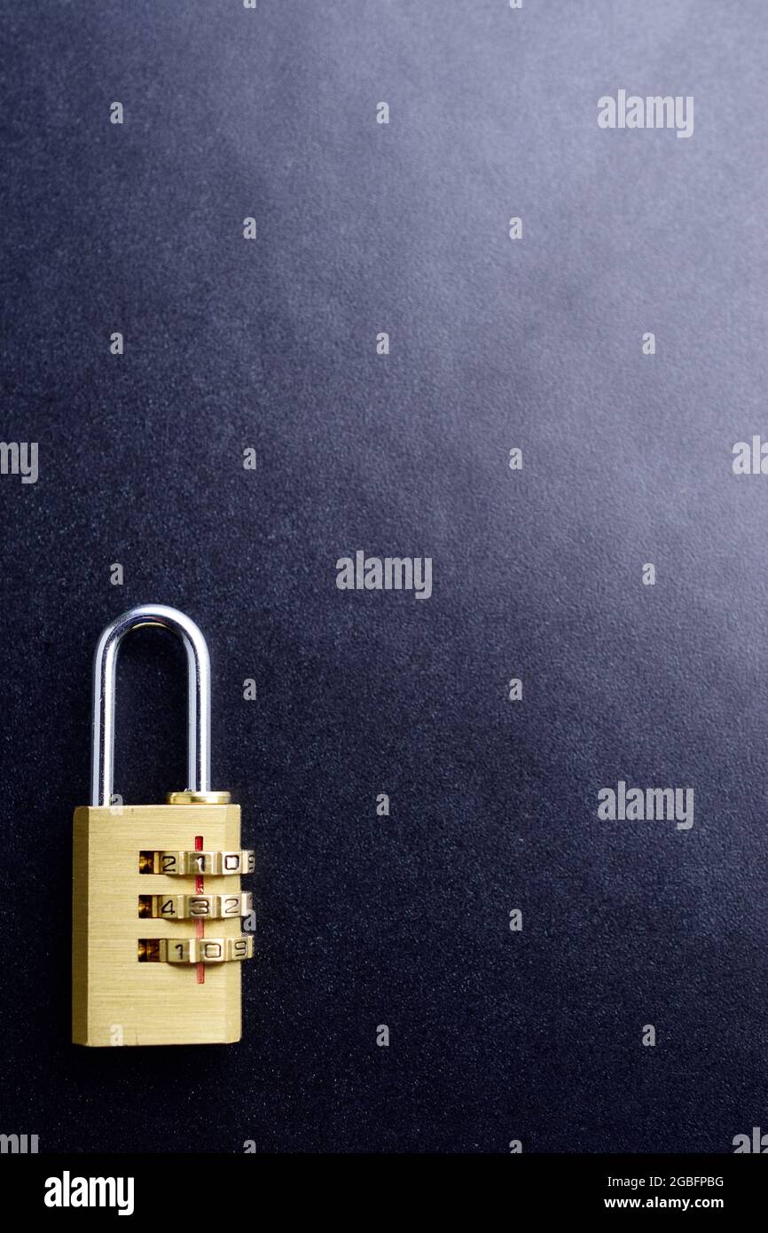 padlock on black textured background , safety protection concept Stock ...