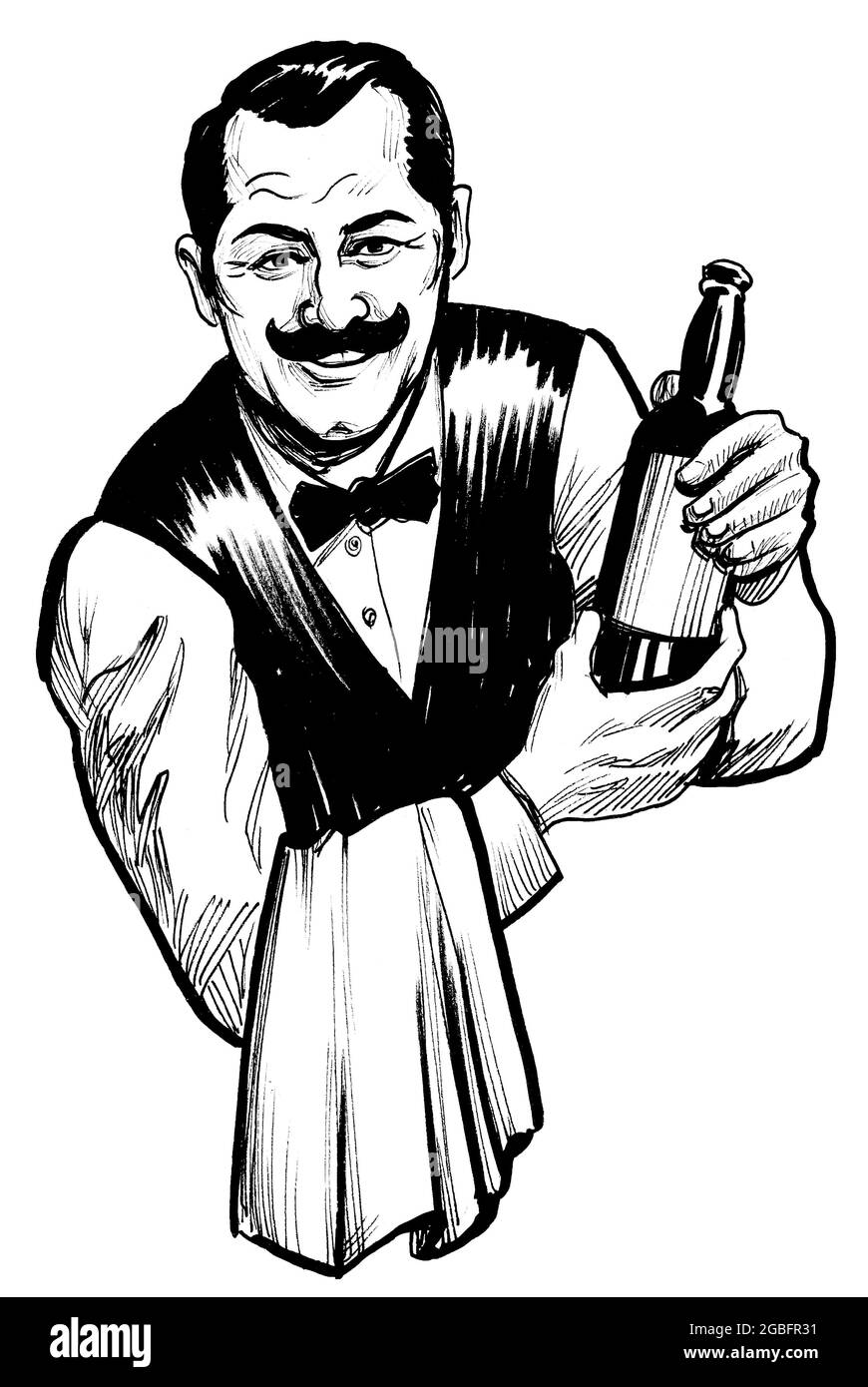 Waiter Black And White