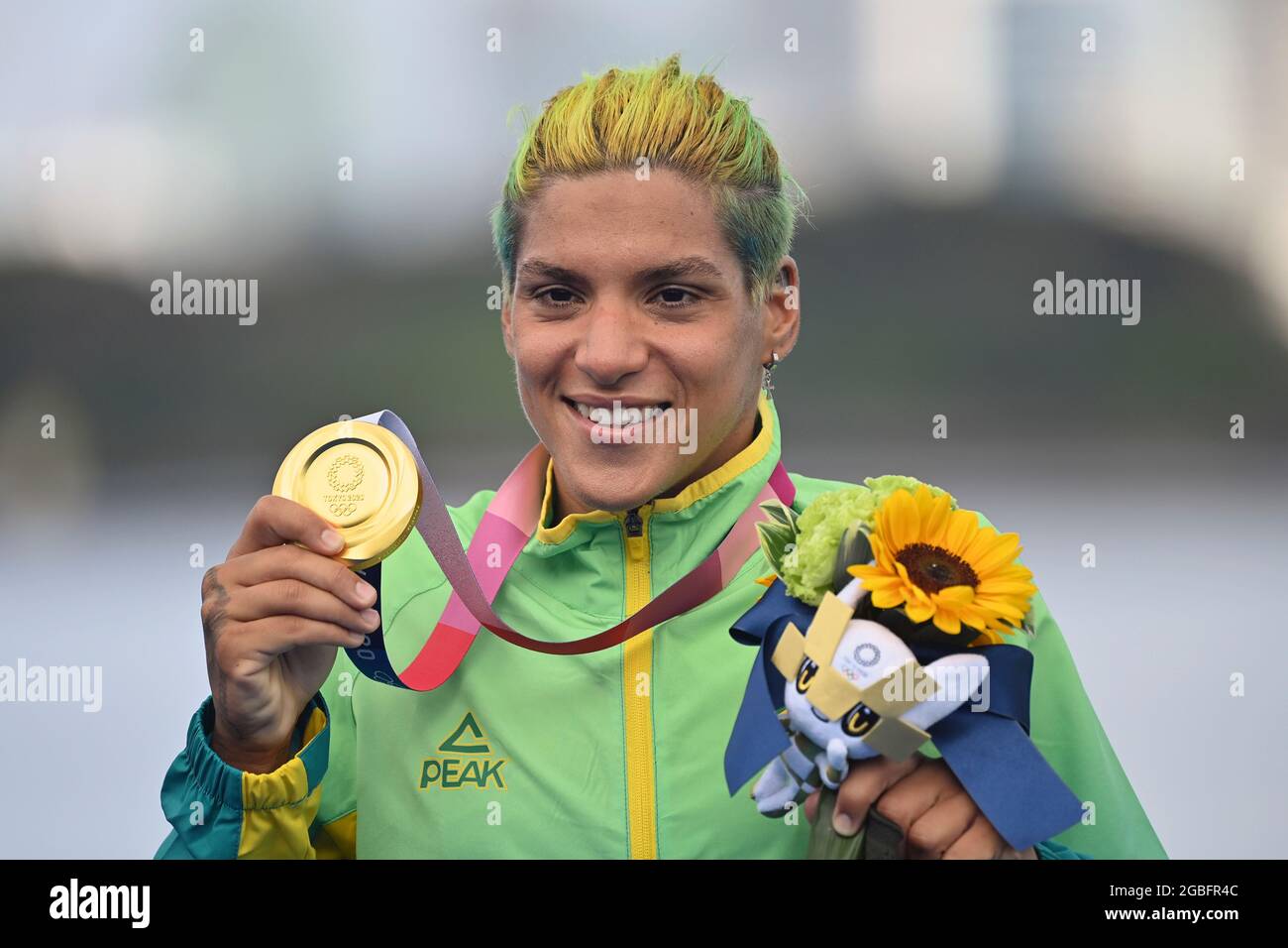 Ana Marcela CUNHA (BRA), with medal, gold medal, winner, winner ...