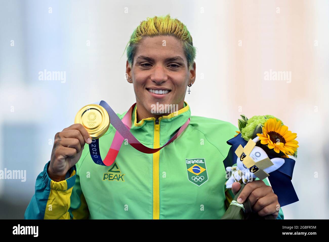 Ana Marcela CUNHA (BRA), with medal, gold medal, winner, winner ...